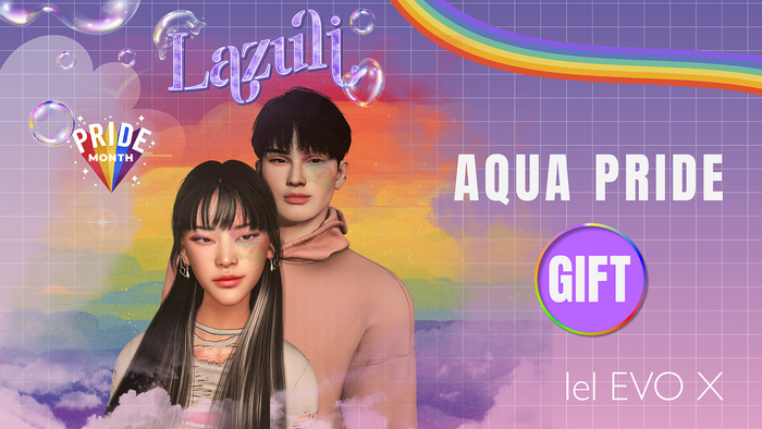 Second Life Marketplace - Lazuli - AQUA PRIDE GIFT EVOX